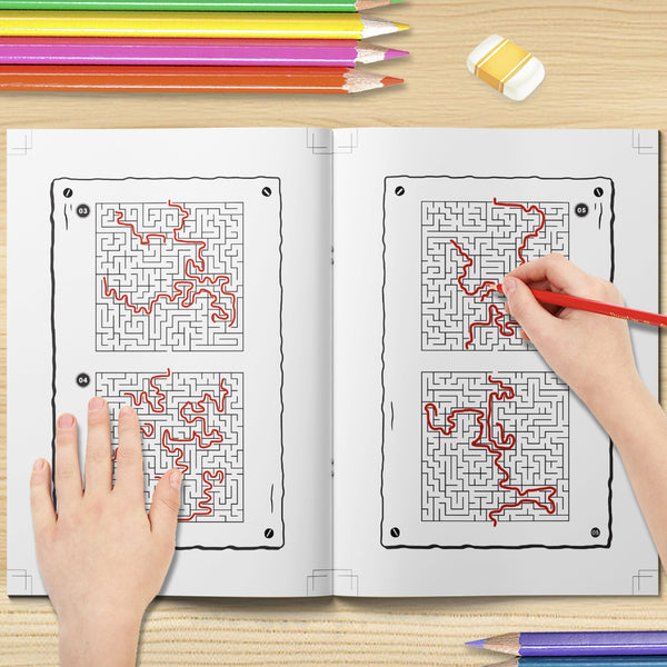 Maze Game, Find Your Way Out Activity Book for Kids Ages 6–9, Fun Maze ...